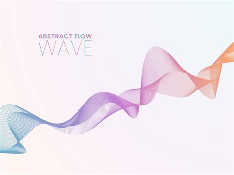 Premium Vector Flowing Wave Pattern On White Background Vector Abstract Orange Pink Red Blue