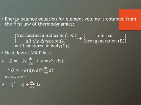 Heat Conduction Equation Pptx Physics Science