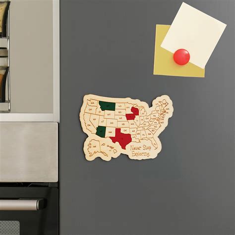 Personalized Travel Map Fridge Magnet Commemorative Vacation Magnet 50
