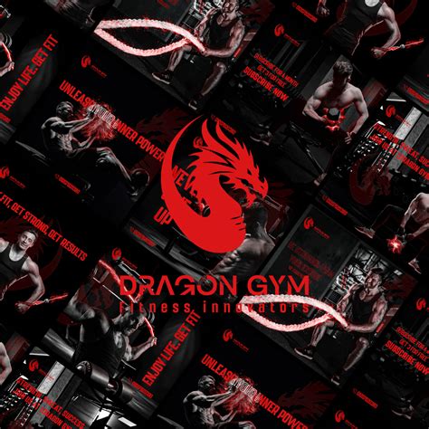 Dragon Gym دراجون جيم Branding Social Media 1 S Behance