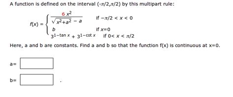Solved A Function Is Defined On The Interval Pi Pi By Chegg