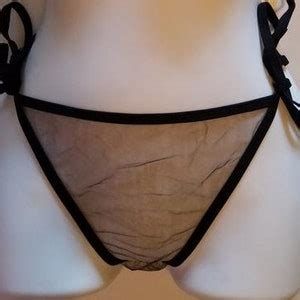 Black Sheer Bikini Bottoms Etsy