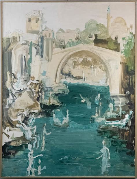 Lot Predrag Pedja Milosavljevic Serbian 1908 1987 Canal Scene