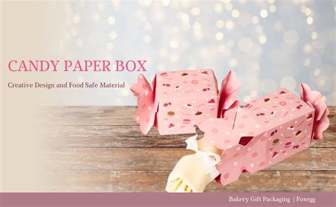 Foxegg Fancy Pink Candy Boxes Party Favors Paper Box Empty