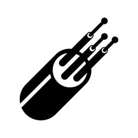 Premium Vector Fiber Optic Cable Icon Vector Illustration Symbol Design