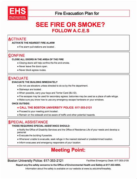 Fire Safety Policy Template
