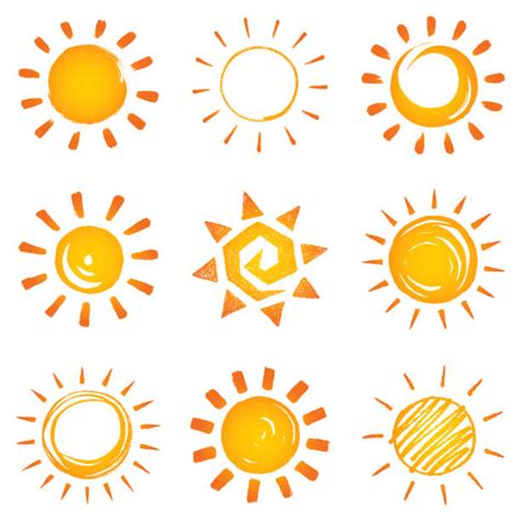 2400 Brushstroke Sun Stock Illustrations Royalty Free Vector