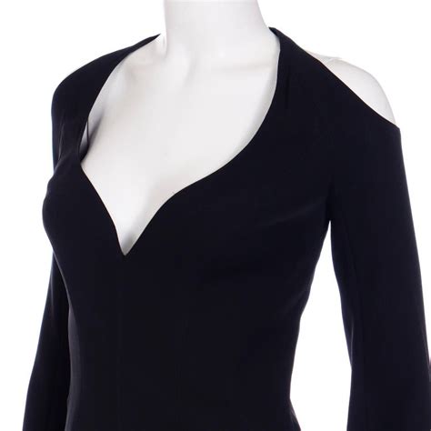 Thierry Mugler 2000 Black Cold Shoulder Evening Dress Samantha Sex And The City For Sale At 1stdibs