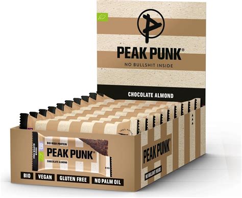 Peak Punk Bio High Protein Bar Chocolate Almond 55g Chocolate Almond