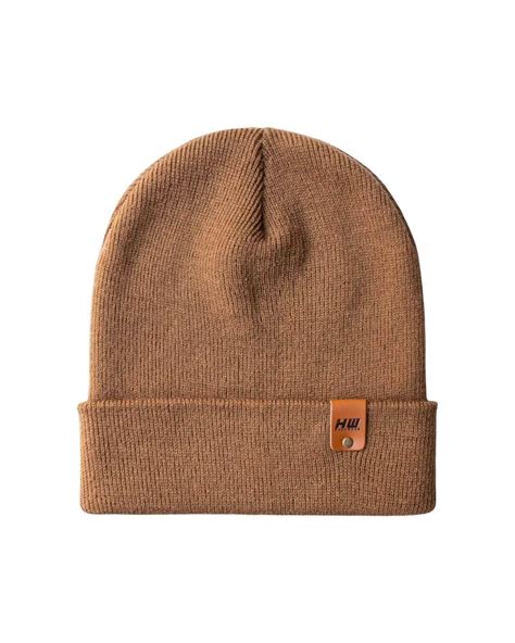 Camel Brown Beanie 100 Acrylic Cuffed Hat Made In Usa Haakwear
