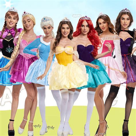Adult Disney Cos Princess New Style Frozen Elsa Long Hair Snow White