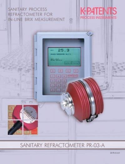 Sanitary Refractometer Pr 03 A