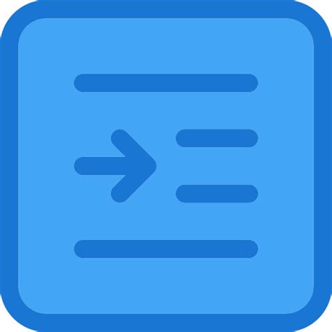 Right Indent Deemak Daksina Blue Icon