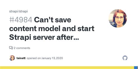 can t save content model and start strapi server after adding