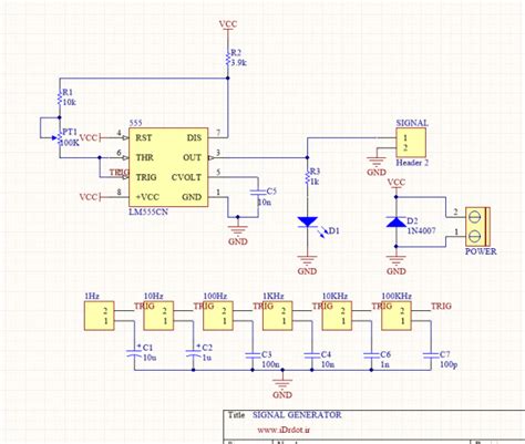 Basic Signal Generator With 555 · Idr