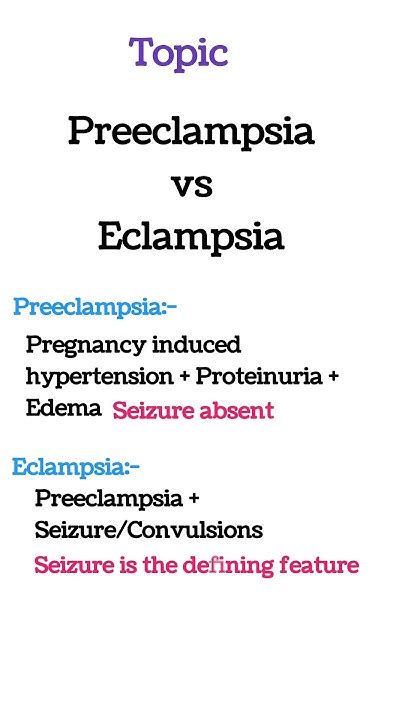 Trick To Remember Preeclampsia Vs Eclampsia Difference Shorts Norcet Youtube