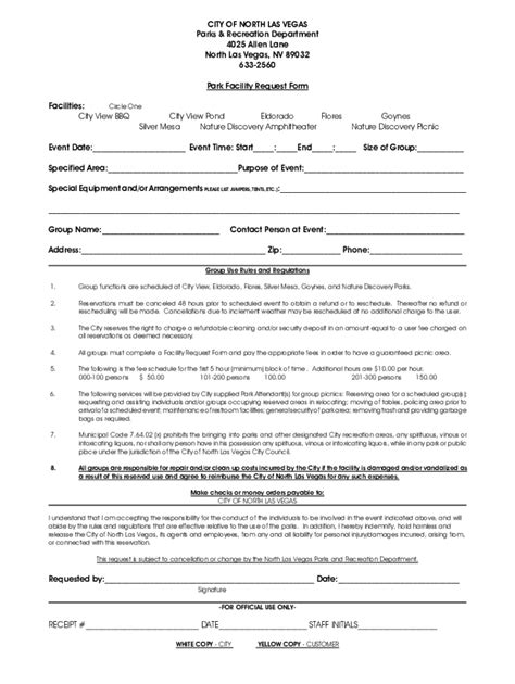 Park Facility Request Form Fill Out And Sign Online Dochub