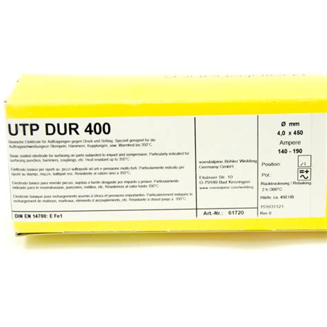 Електроди за наваряване UTP DUR 400 - zavariavane.bg