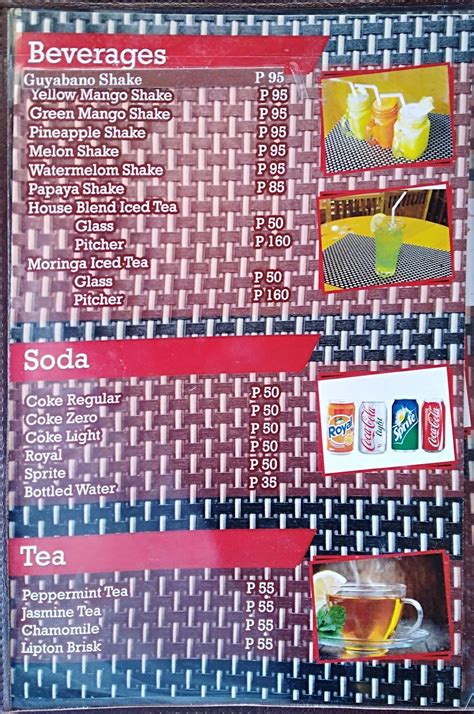 Menu At J 10 Steakhouse Tagaytay