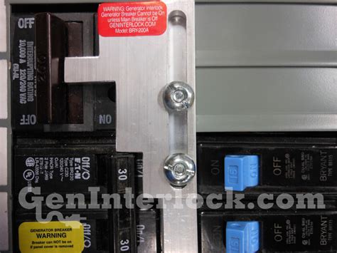 Generator Interlock Kit Bryant 150 And 200 Geninterlock
