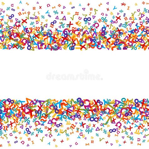 Vector Colorful Mathematics Background Element In Flat Style Stock Vector Illustration Of