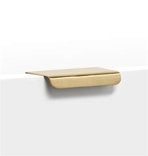 Brilliant Brass Edge Pull Ceramic Drawer Handles