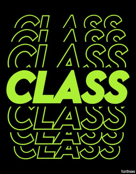 Class Text Effect And Logo Design Word