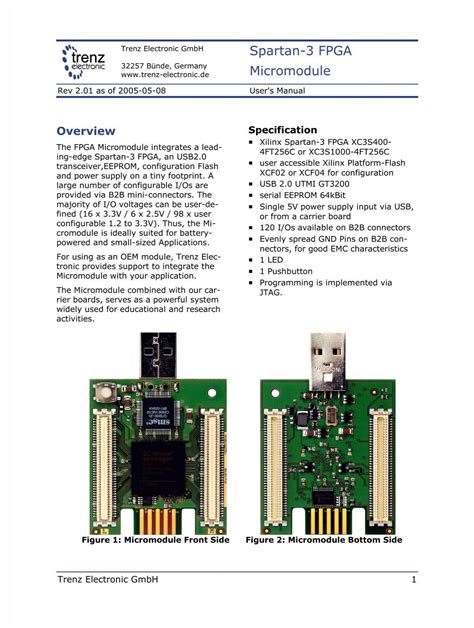 Spartan FPGA Micromodule