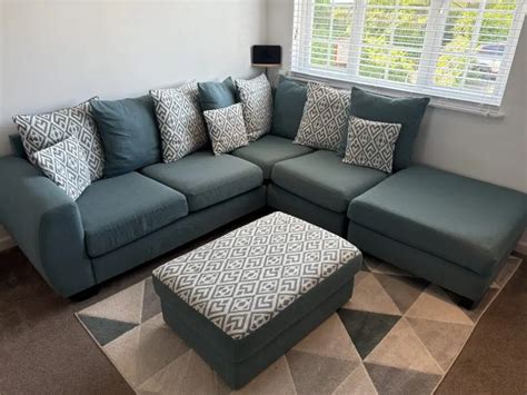 Scs Teal Green Corner Sofa Sofalistic The Sofa Marketplace Buy And