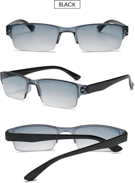 Vevesmundo Semi Brown Plastic Rectangular Reading Glasses For Men