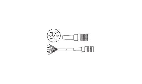 M16 7핀 커넥터 스트레이트 어셈블리 타입 M16 커넥터 And 케이블 커넥터 And 케이블 증분형인크리멘탈 엔코더 액세서리 로터리엔코더주크레켄