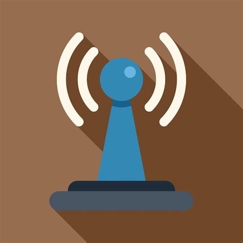 Premium Vector Wireless Network Symbol Transmitting Radio Waves Icon