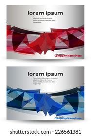 Design Template Abstract Red Triangle Vector Stock Vector Royalty Free