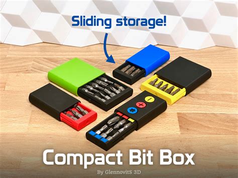 Compact Bit Box Pocket Size Driver Bit Storage By Glennovits 3d