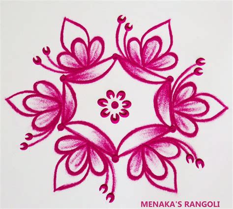 Simple And Cute Rangoli Design With 3 To 2 Dots Simple And Easy Muggulu Simple An… Rangoli