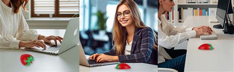 Wireless Bluetooth Mouse Cute Fruit Strawberry Shape Mouse 2 4ghz And Bluetooth Dual