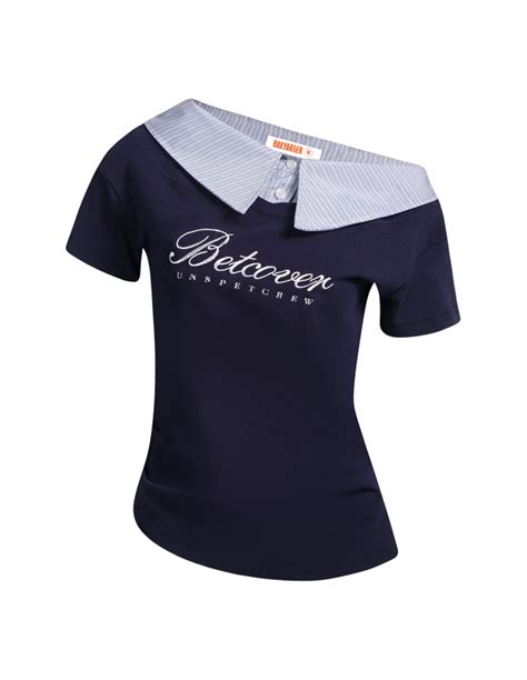 Bakyarder Womens Vintage Striped Patchwork Tee