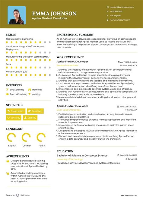 10 Apriso Flexnet Developer Resume Samples Templates For 2025