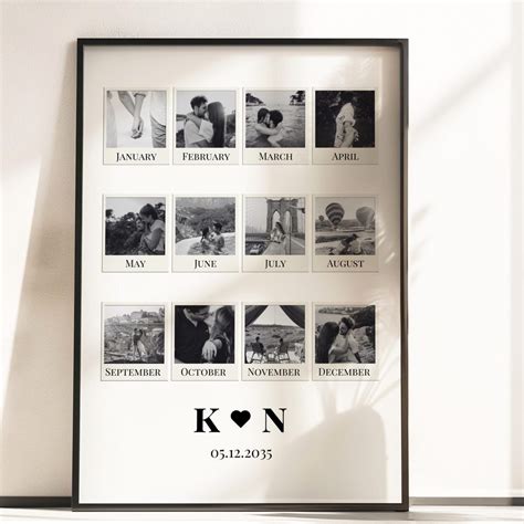 Personalized Polaroid Anniversary Photo Collage 1 Year Of Love Canva