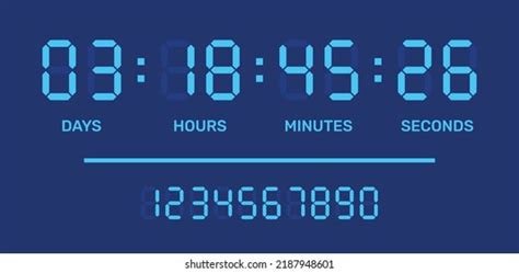 Countdown Timer Digital Clock Counter Vector Stock Vector Royalty Free