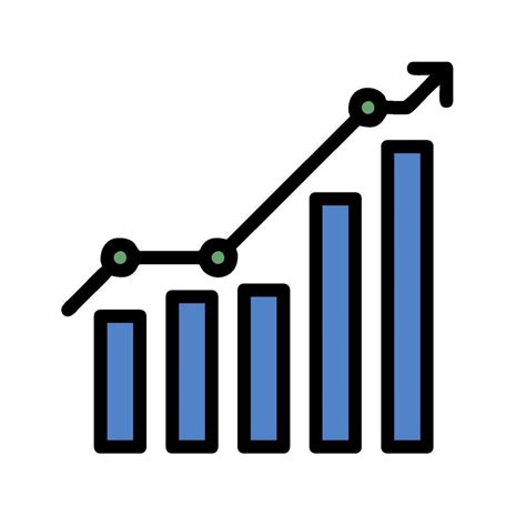 A Graph Chart With A Bar Going Up 50458954 Vector Art At Vecteezy
