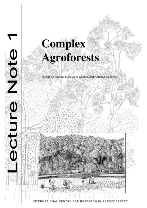 Pdf Complex Agroforests