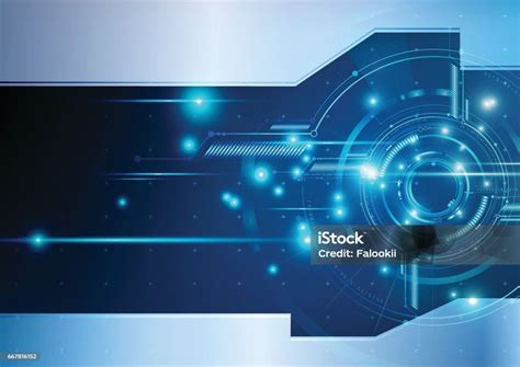 Abstract Technological Future Interface Template Vector Stock