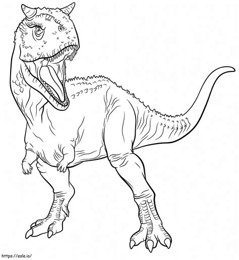 Jurassic World Carnotaurus Coloring Page