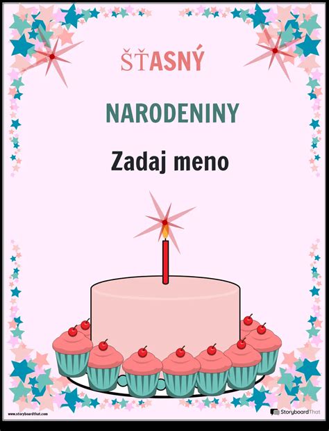 Prispôsobiteľný Narodeninový Certifikát Storyboard