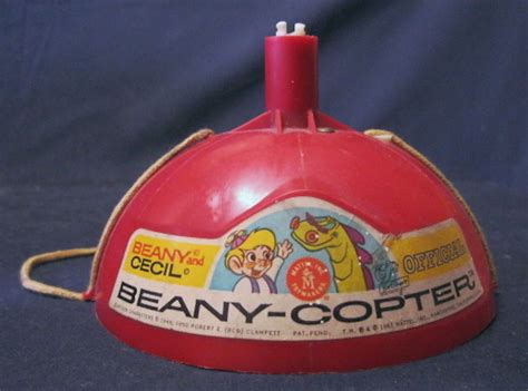 1961 Mattel Official Beany And Cecil Beany Copter Hat With 2 Flying Discs