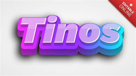 Tinos Text Effect Generator