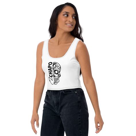 El Chapo Logo Wht Out Crop Top Aiffia Online