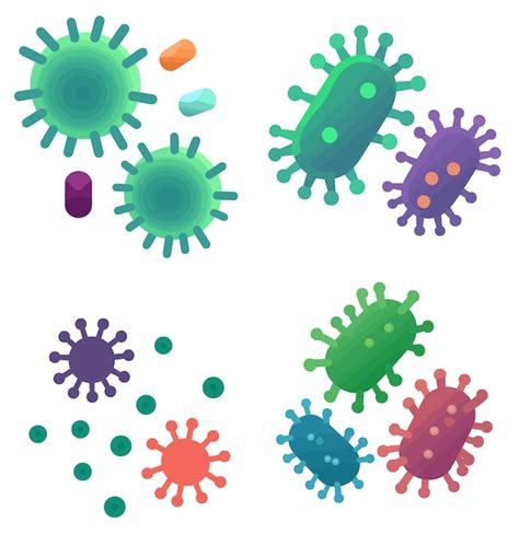 Premium Vector Bacteria Gradient Icon White Background Simplify Flat