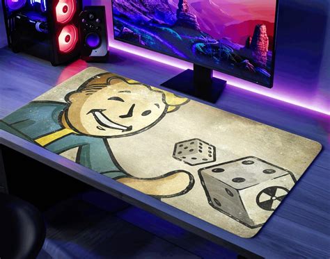 Fallout Desk Mat Vault Boy Playmat Fallout New Vegas Gaming Mouse Pad